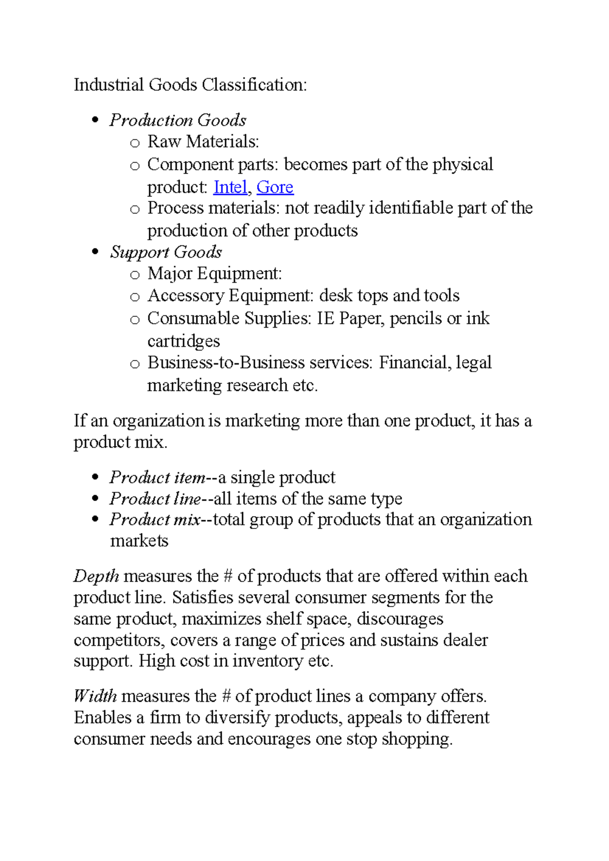 Industrial Goods Classification - If an organization is marketing more ...
