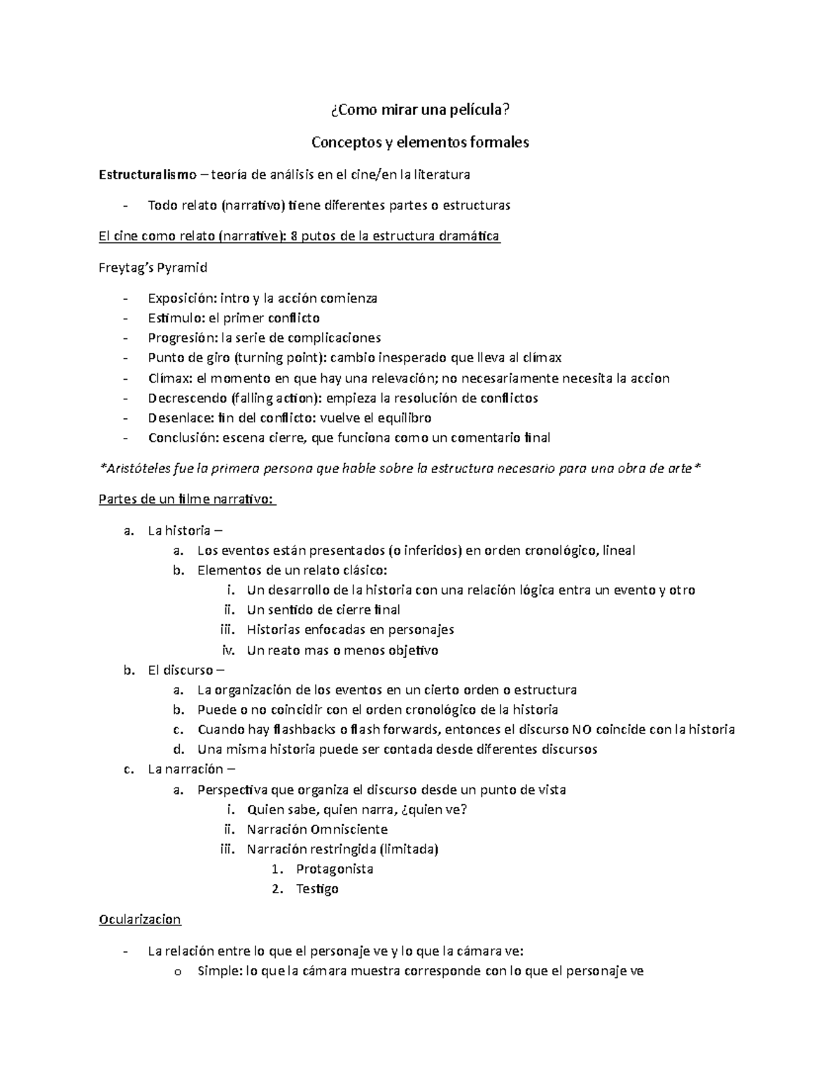 Como Mirar una Película - Notas - ¿Como mirar una película? Conceptos y ...