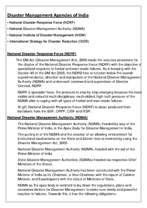 Factors affecting Disaster Mangement - Factors affecting disaster ...