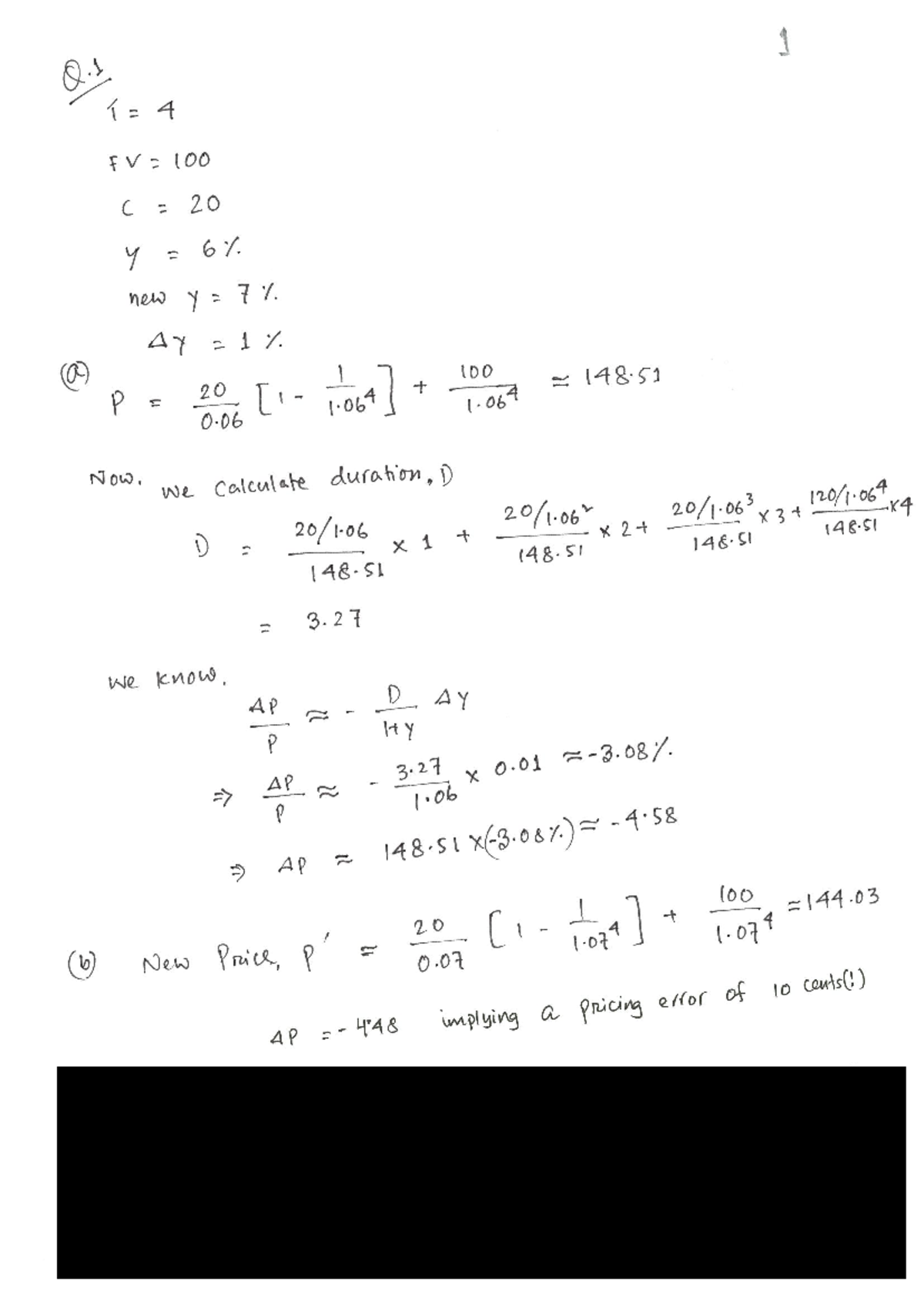 FINS2624 Problem Set 3 Solutions - Q c. The price-yield curve of a bond is a convex one as shown ...