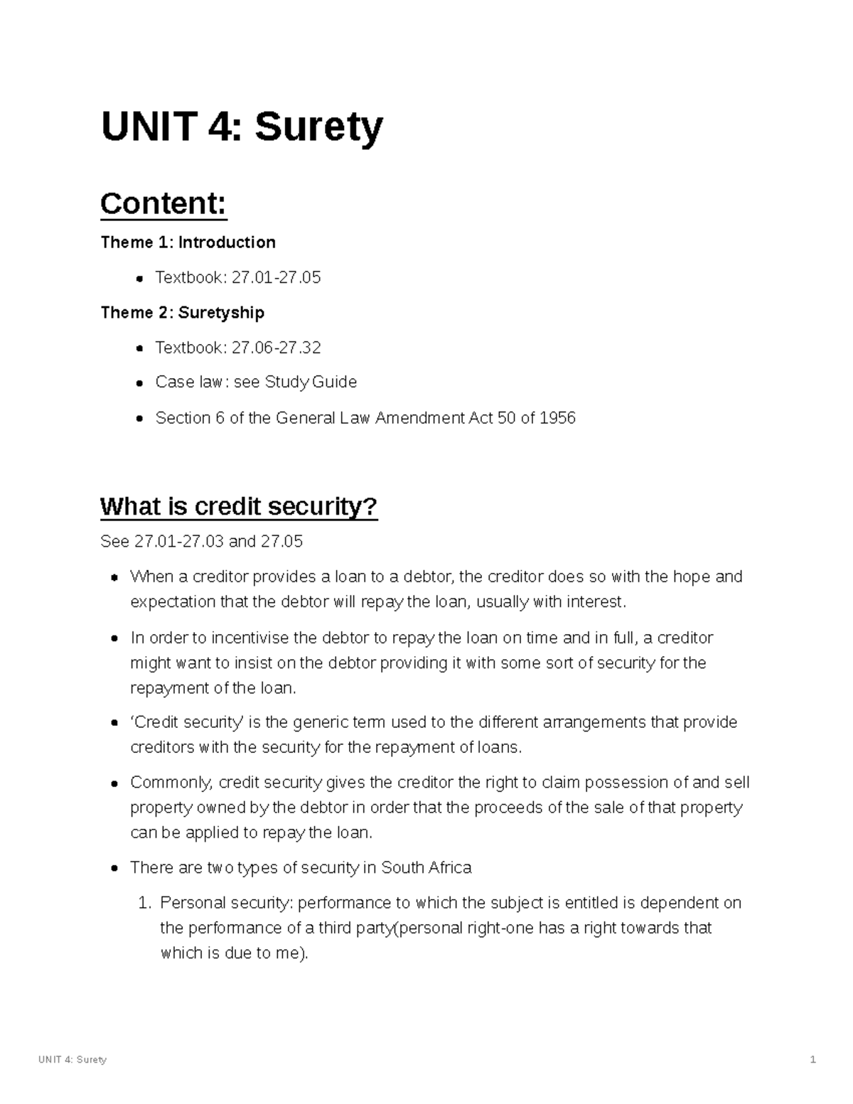 UNIT 4 Surety 79ad8d604a514a34a915fed911234613 - UNIT 4: Surety Content ...