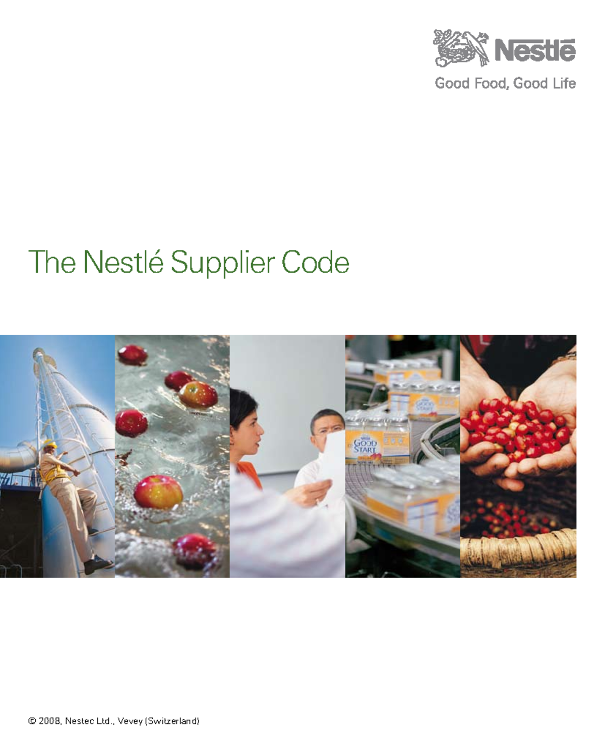 Sup Code - ndbndbajsdbjasdbs - The Nestlé Supplier Code © 2008, Nestec ...