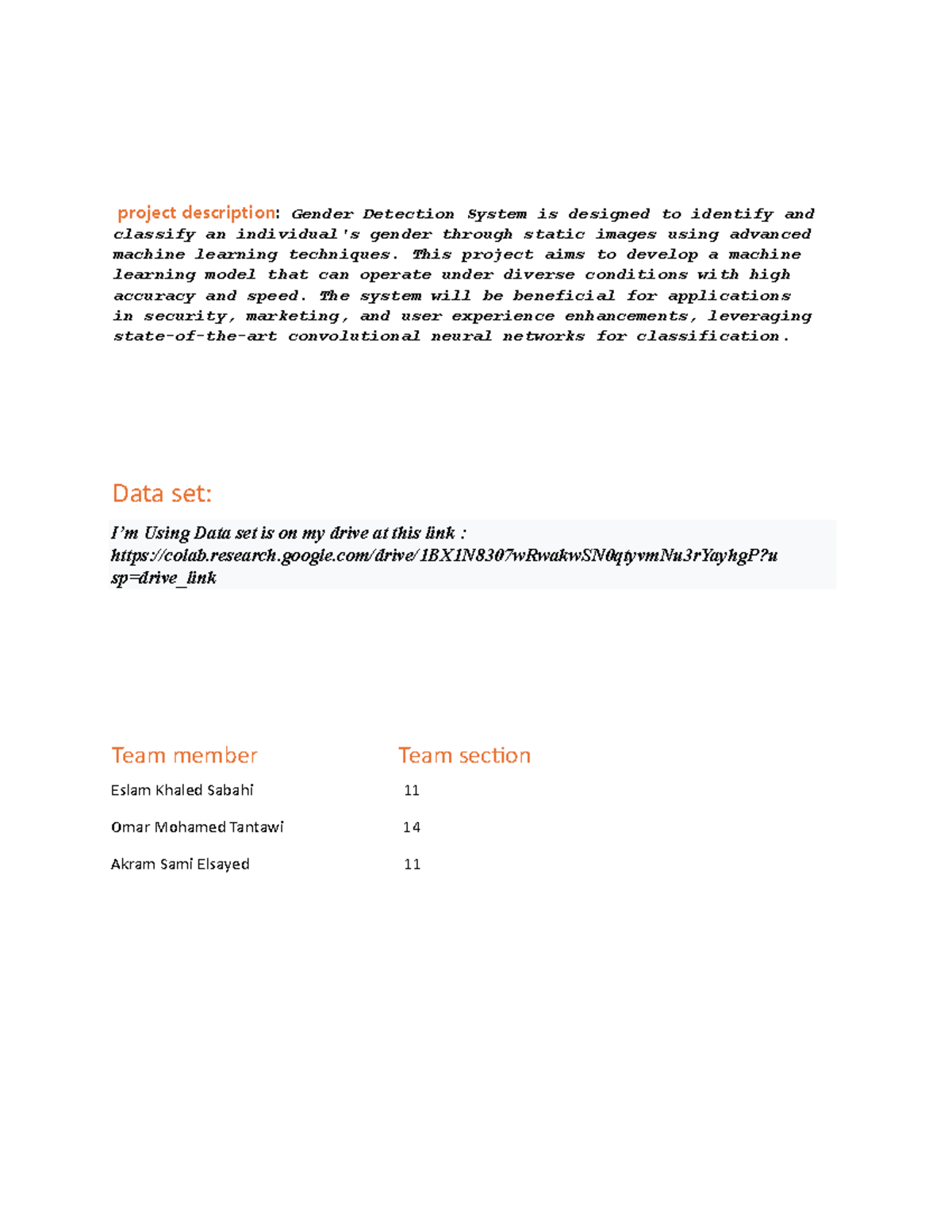 Gender Detection - fsdfdsfdsf - project description: Gender Detection ...