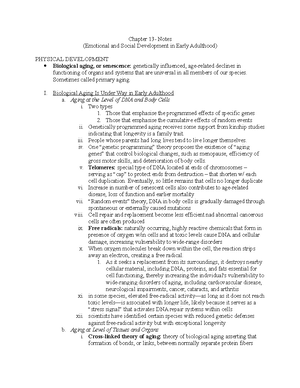 Chapter 15 Notes - Chapter 15 Physical and Cognitive Development in ...