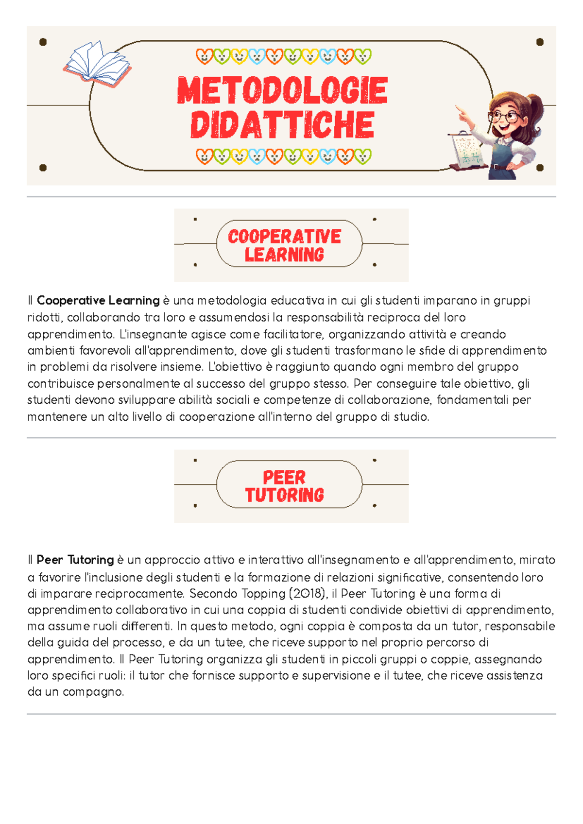 Metodologie Didattiche - Il Cooperative Learning è una metodologia ...