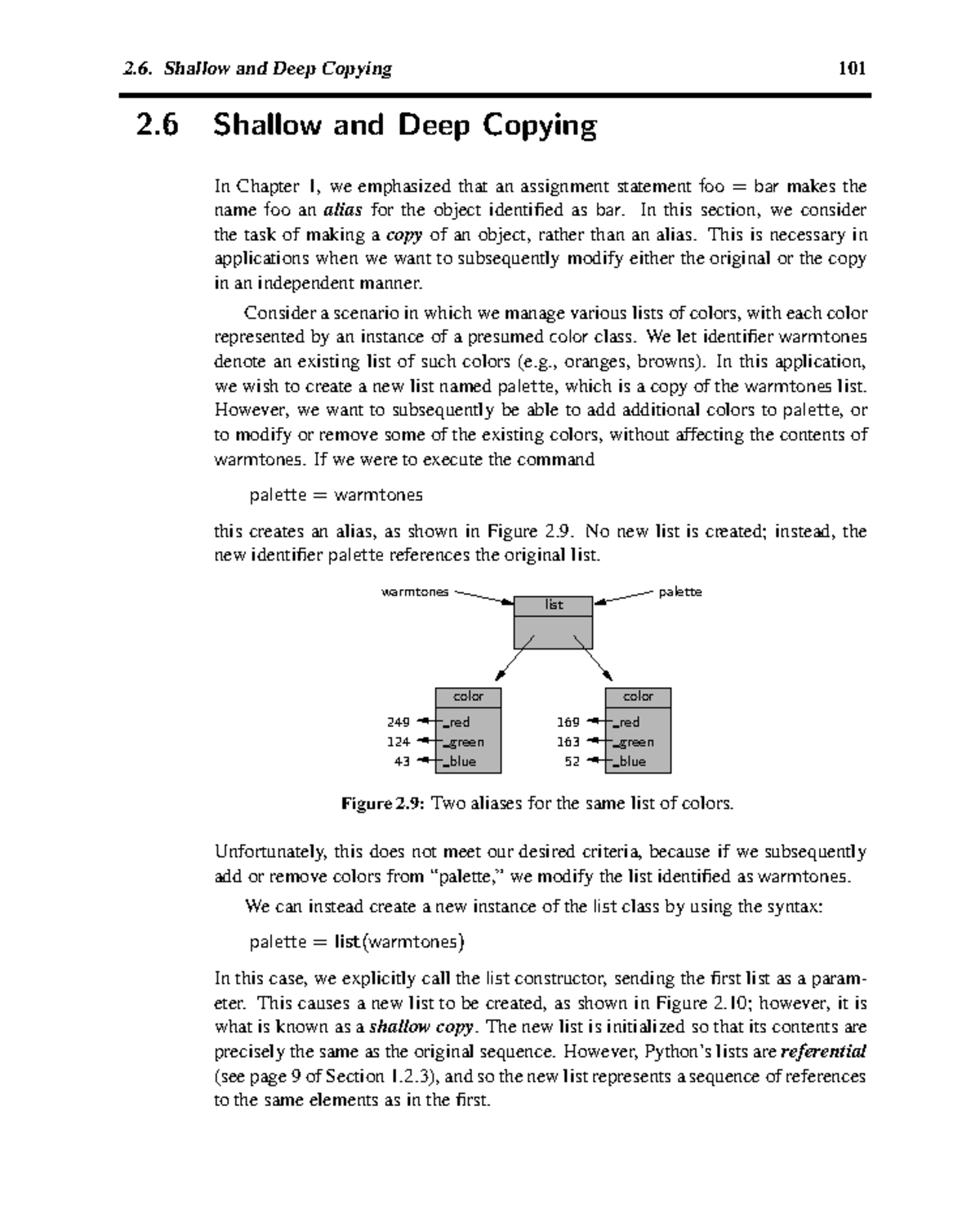 Shallow And Deep Copying In This Section We Consider The Task Of