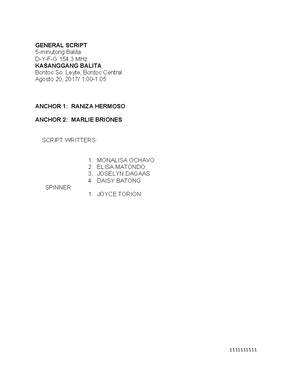 General-script - For research - DYDM 679 KHZ Radio Division Mentors ...