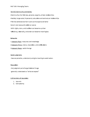 Introduction To Management Chapter 1 Page 2 - 2 Chapter 1 Notes ...