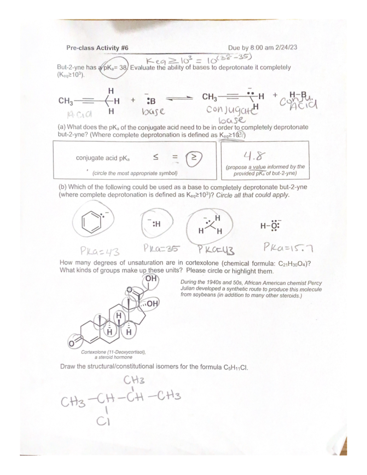 Pre-class Activity #6 - CHEM 2323 - Studocu