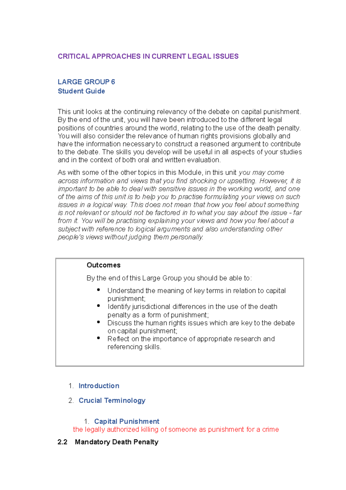 Critical Approaches in Current Legal Issues Large Group 6 - CRITICAL ...