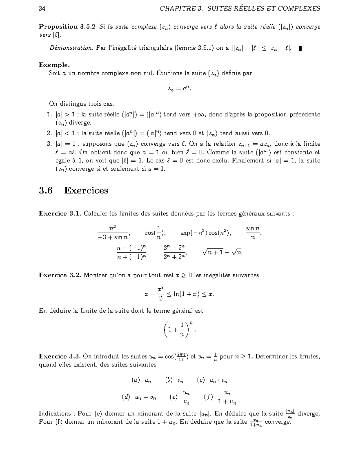Ca1-12 - Ca1-12 - 34 CHAPITRE 3. SUITES R ́EELLES ET COMPLEXES ...