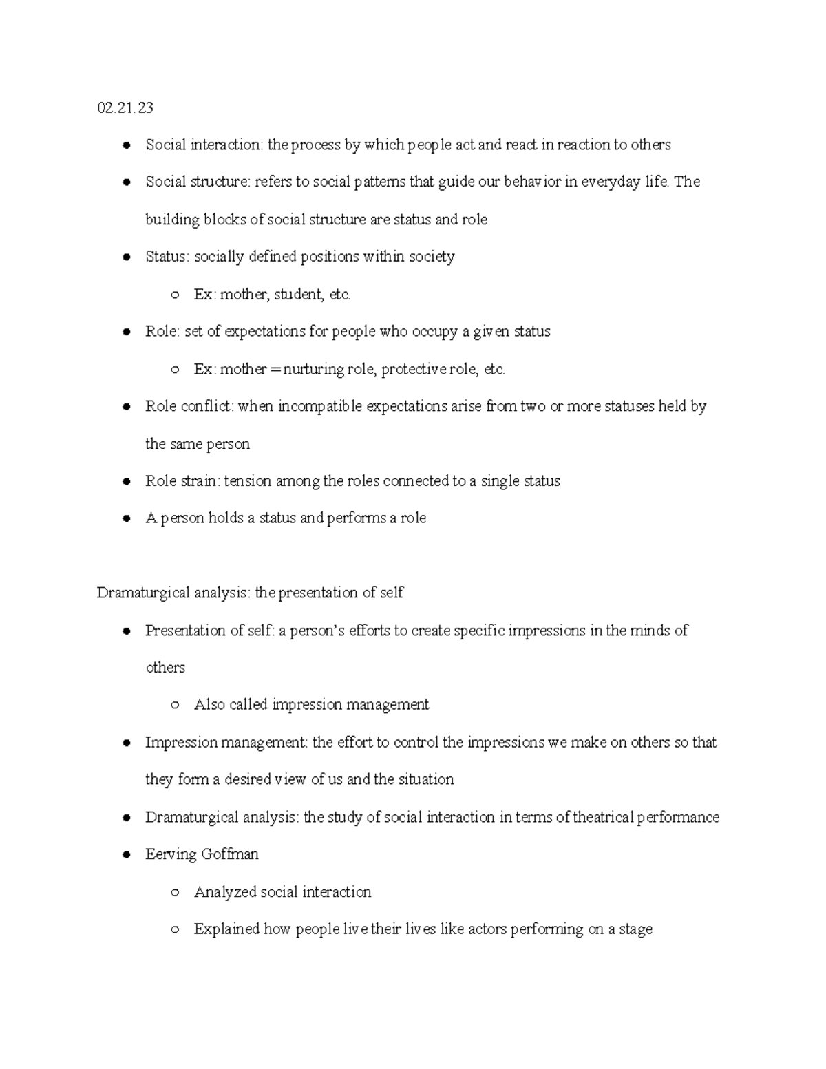 SOC001 02/21/23 - 02. Social interaction: the process by which people ...