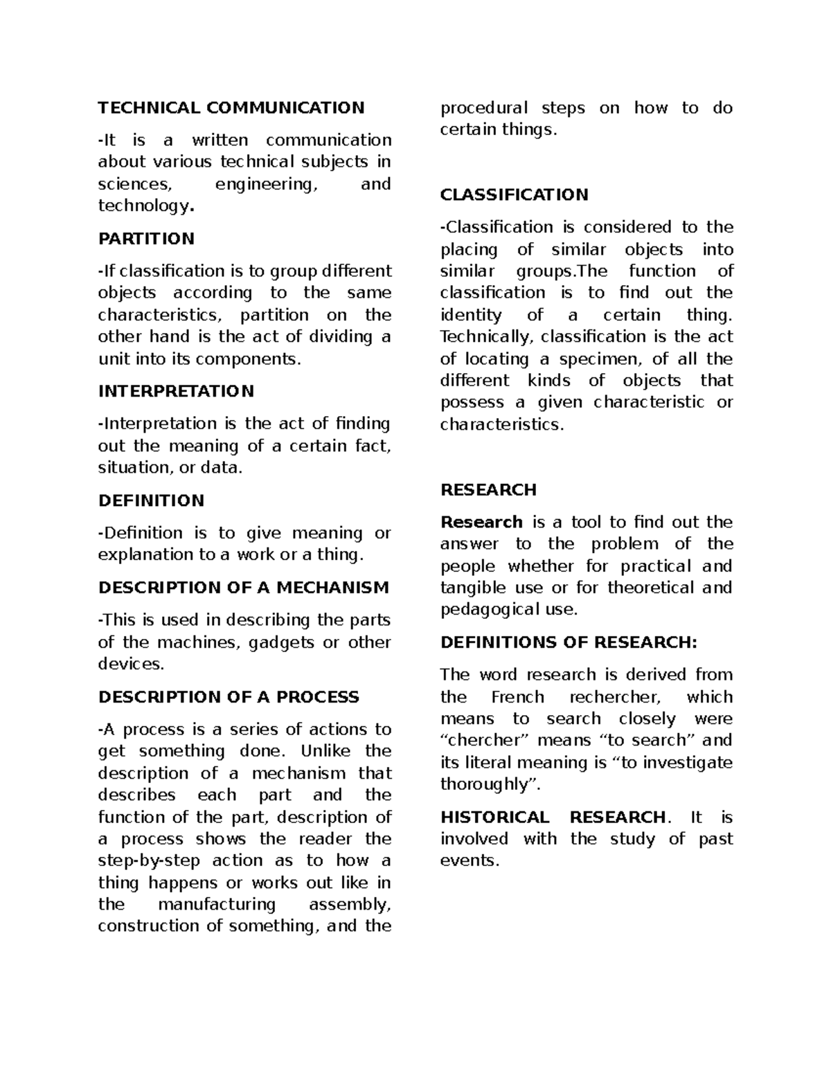 Technical Communication - TECHNICAL COMMUNICATION -It is a written ...