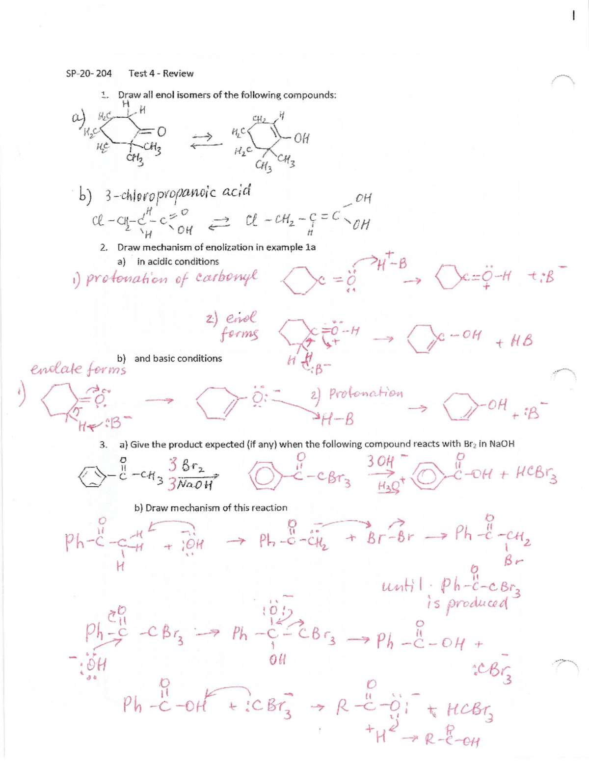 Test4-Review-Answers - CHEM204 - Studocu