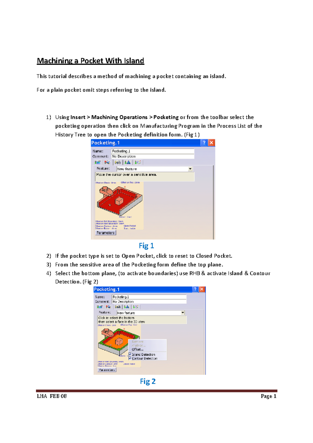 Tutorial 4 Pocket Milling WITH Island - Machining a Pocket With Island ...