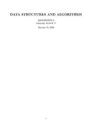 DSA Lecture Notes - Data Structures and Algorithms - BITS Pilani - Studocu