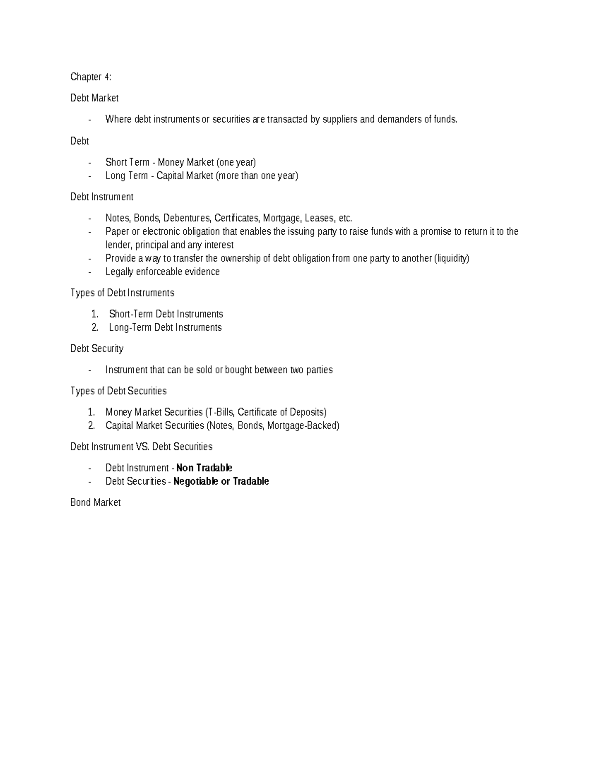 Fin Mark- Notes - Summary Financial Markets and Institutions - Chapter ...