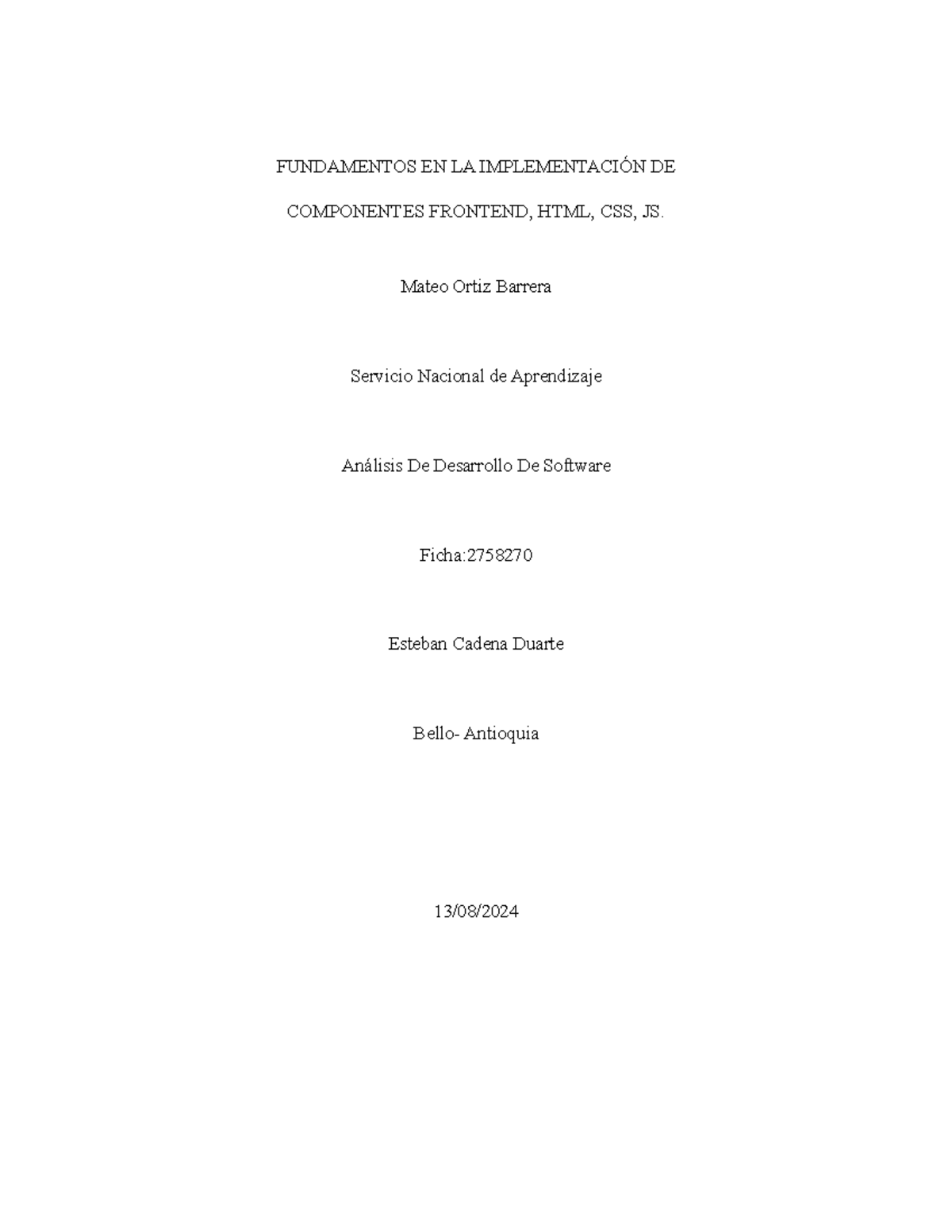 Fundamentos en la implementación - FUNDAMENTOS EN LA IMPLEMENTACIÓN DE ...