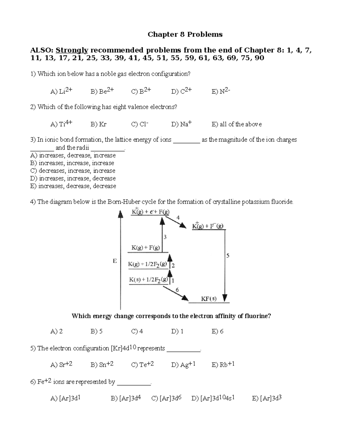 Chapt 8 probs - cote - Chapter 8 Problems ALSO: Strongly recommended ...