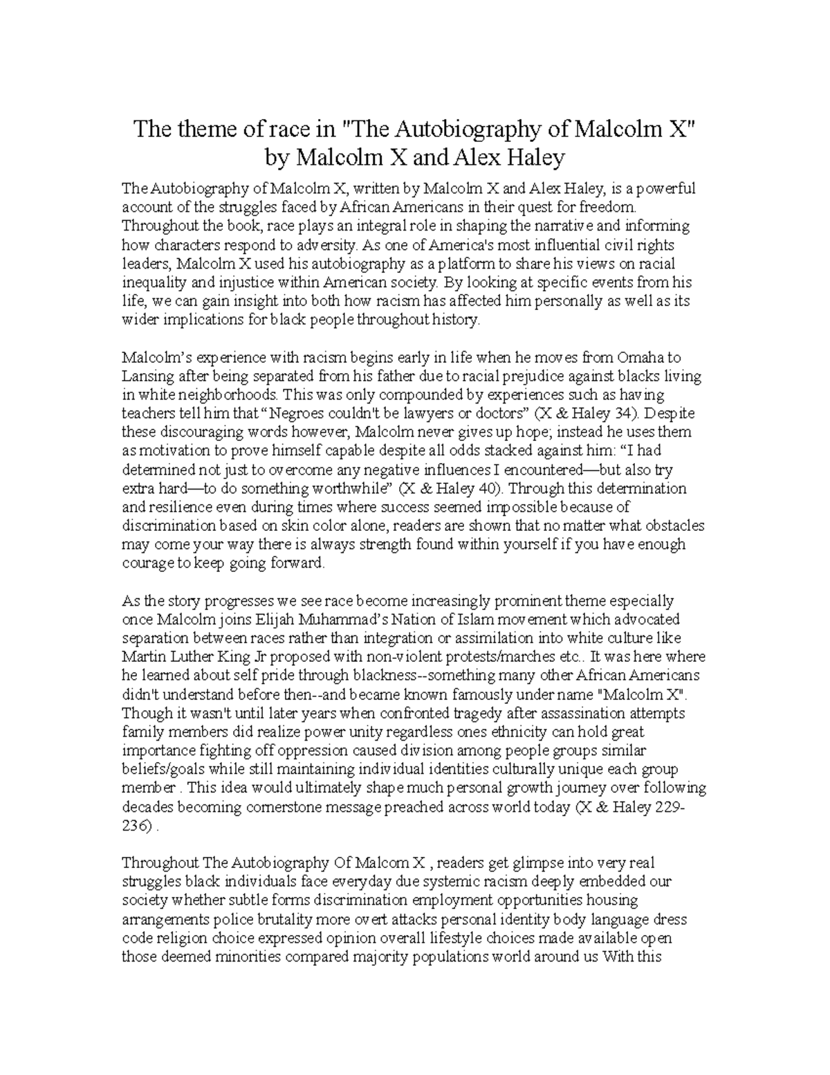 American literature - The theme of race in "The Autobiography of ...