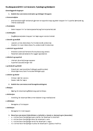 SNS 1 - Generell nevrobiologi og inndeling av nervesystemet - SNS 1 ...