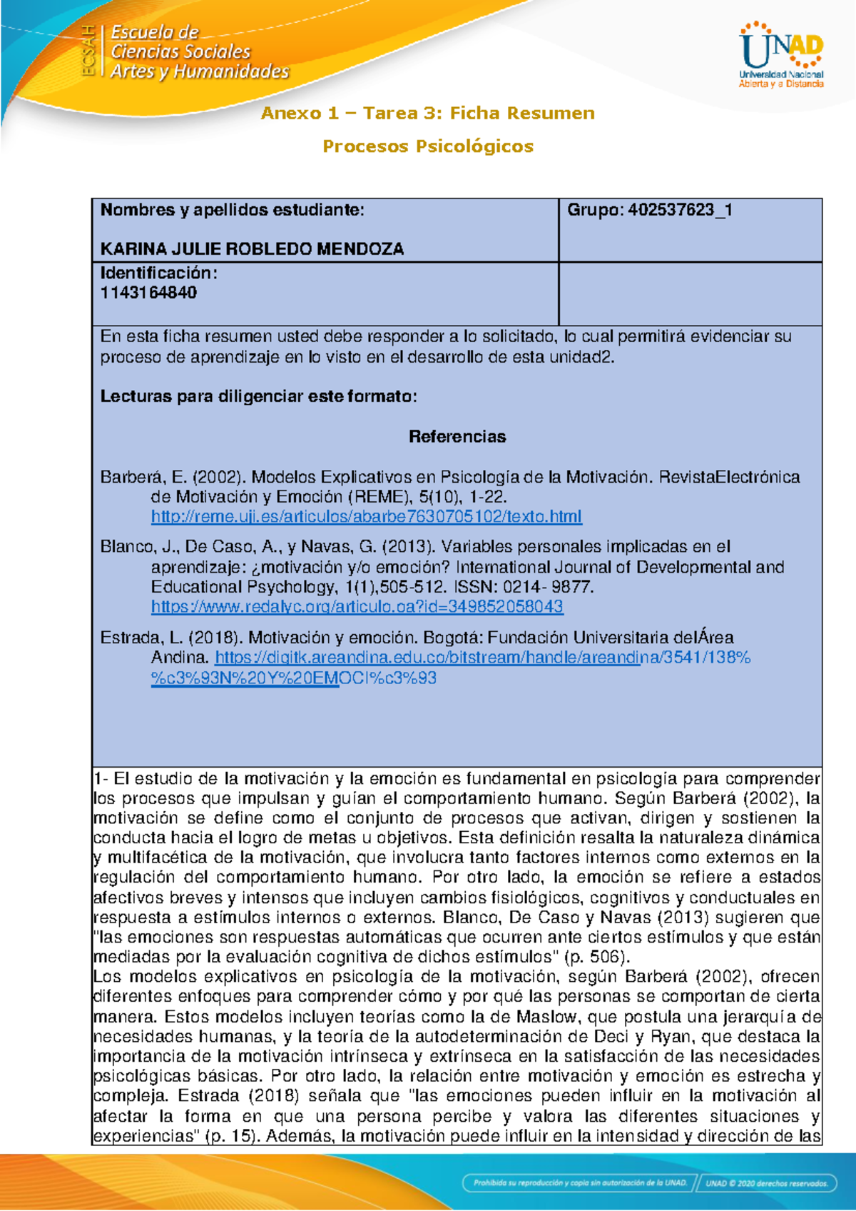 Tares 3 ficha resumen - Nombres y apellidos estudiante: KARINA JULIE ...