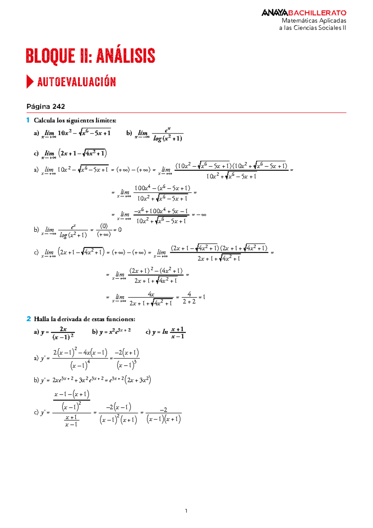 Solucionario bloque 2 - descripcion basica - Matemáticas Aplicadas a las Ciencias Sociales II ...