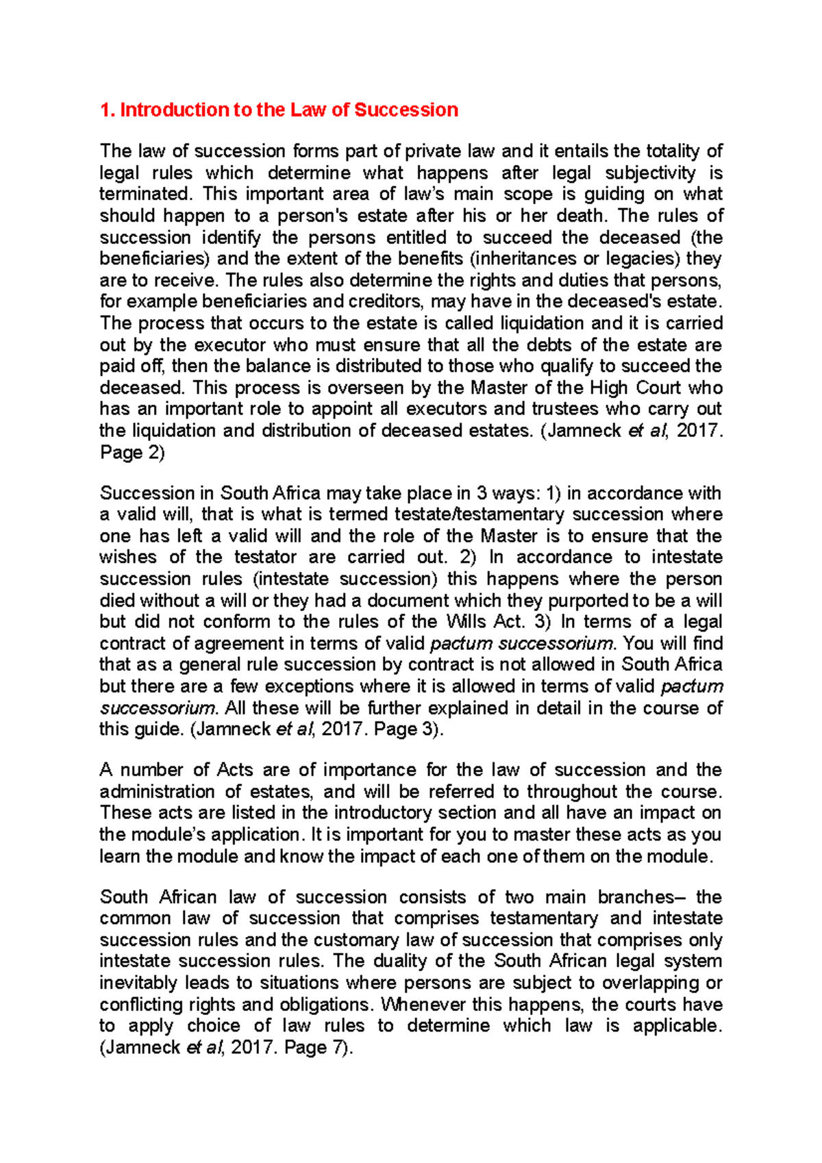 LAW OF Succession Summary - Notes 2022 - Copy - Copy - Introduction to ...