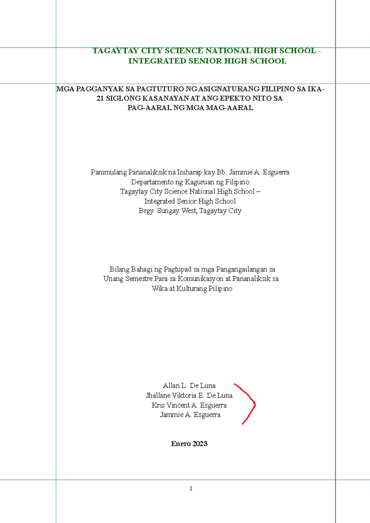 Kpwkp Research Template 2022 - MGA PAGGANYAK SA PAGTUTURO NG ...