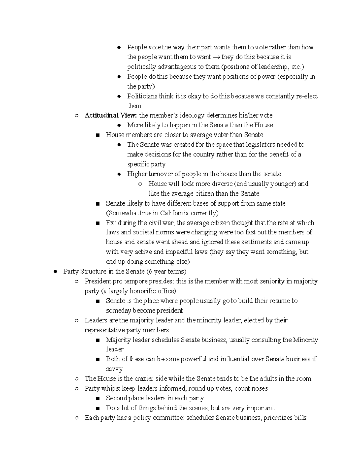 Civics Lecture Notes 3 - People vote the way their part wants them to ...