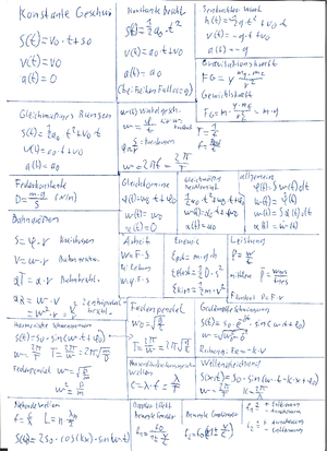 Physik - Wichtige Sachen - Physik Klausur: SI - Einheiten Basisgröße ...