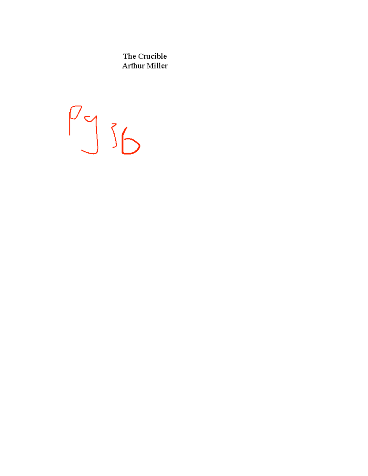 The Crucible full text - choss - The Crucible Arthur Miller ACT ONE (AN ...