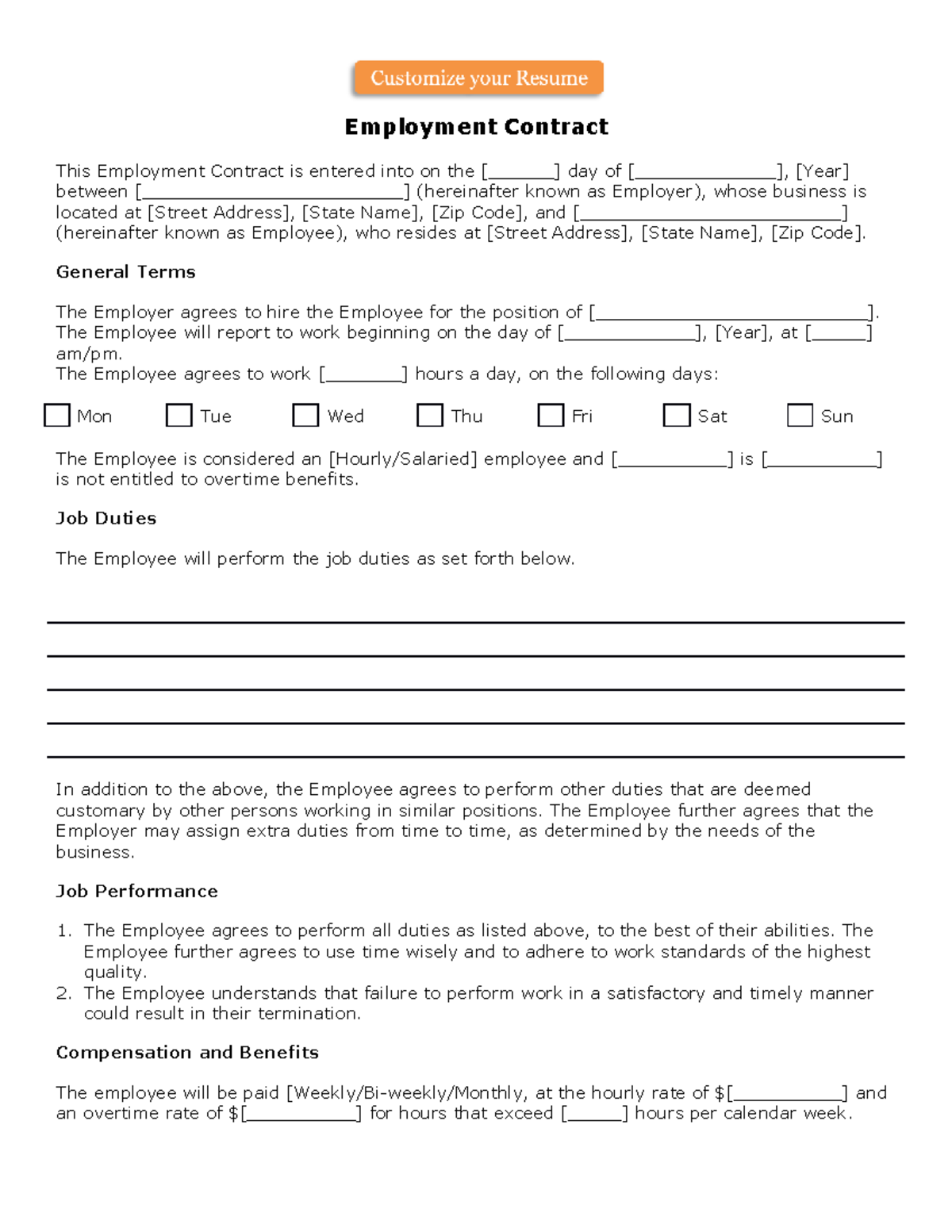Employment-Contract - bvnbv - Employment Contract This Employment ...