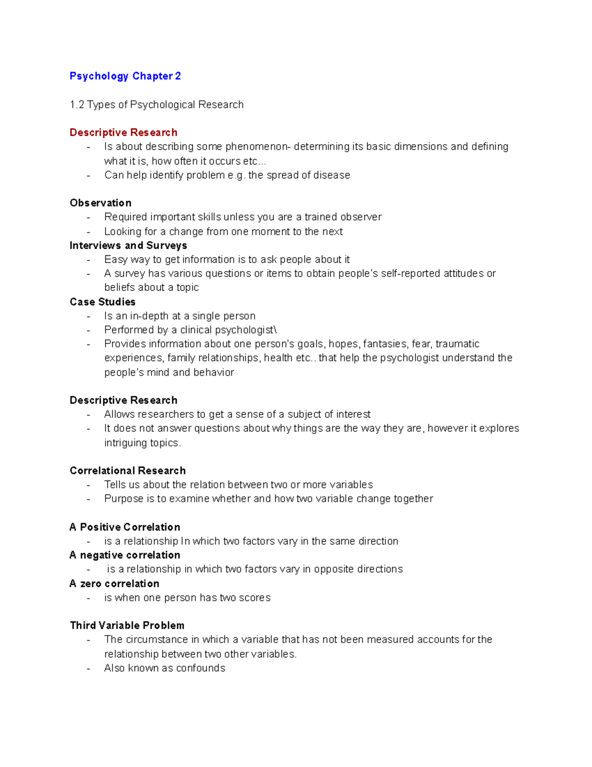 Psychology Chapter 2 Part 2 Type Of Psychology Research Psychology psychology-chapter-2-part-2-type-of-psychology-research-psychology