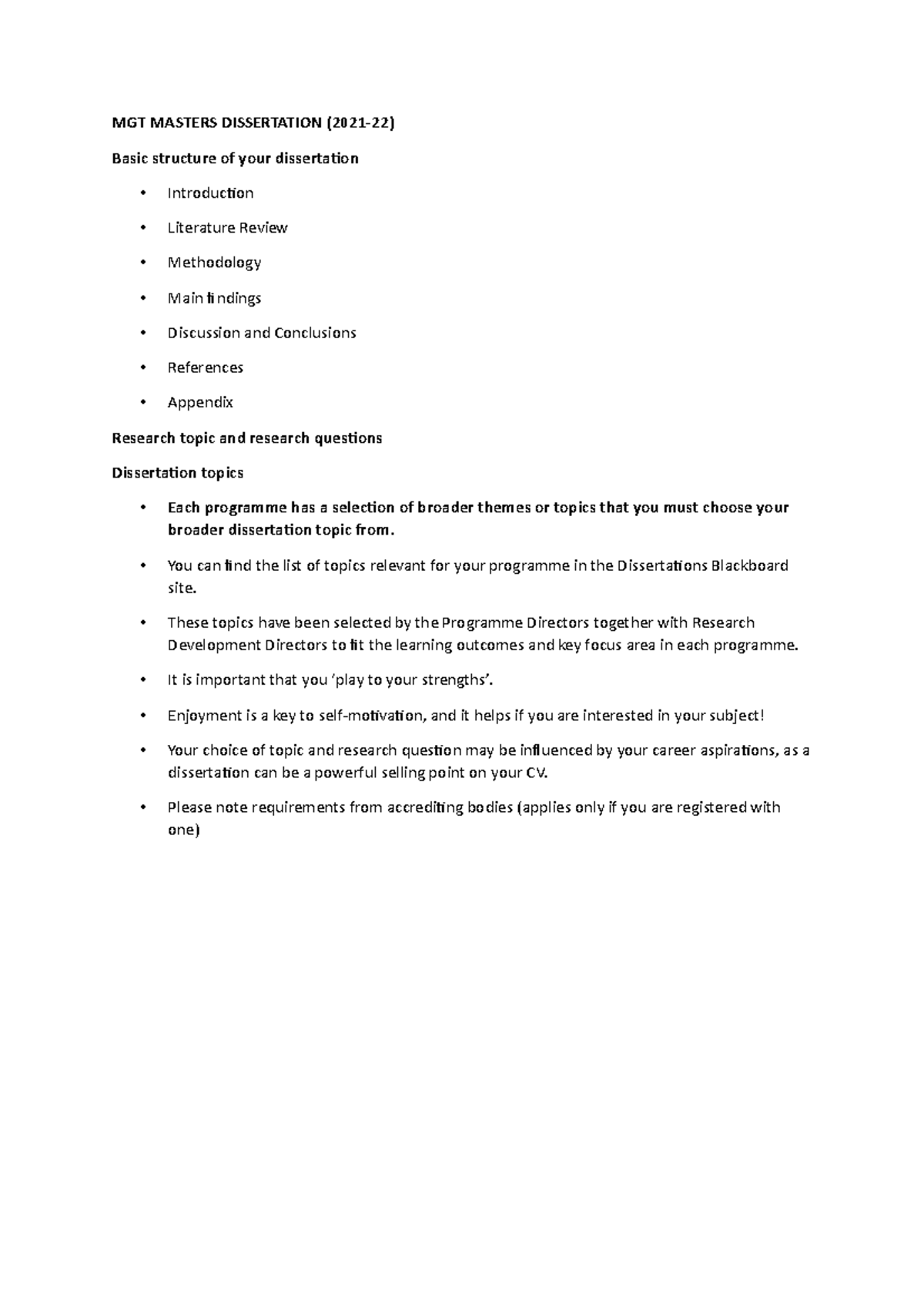 MGT Masters Dissertation - MGT MASTERS DISSERTATION (2021-22) Basic ...