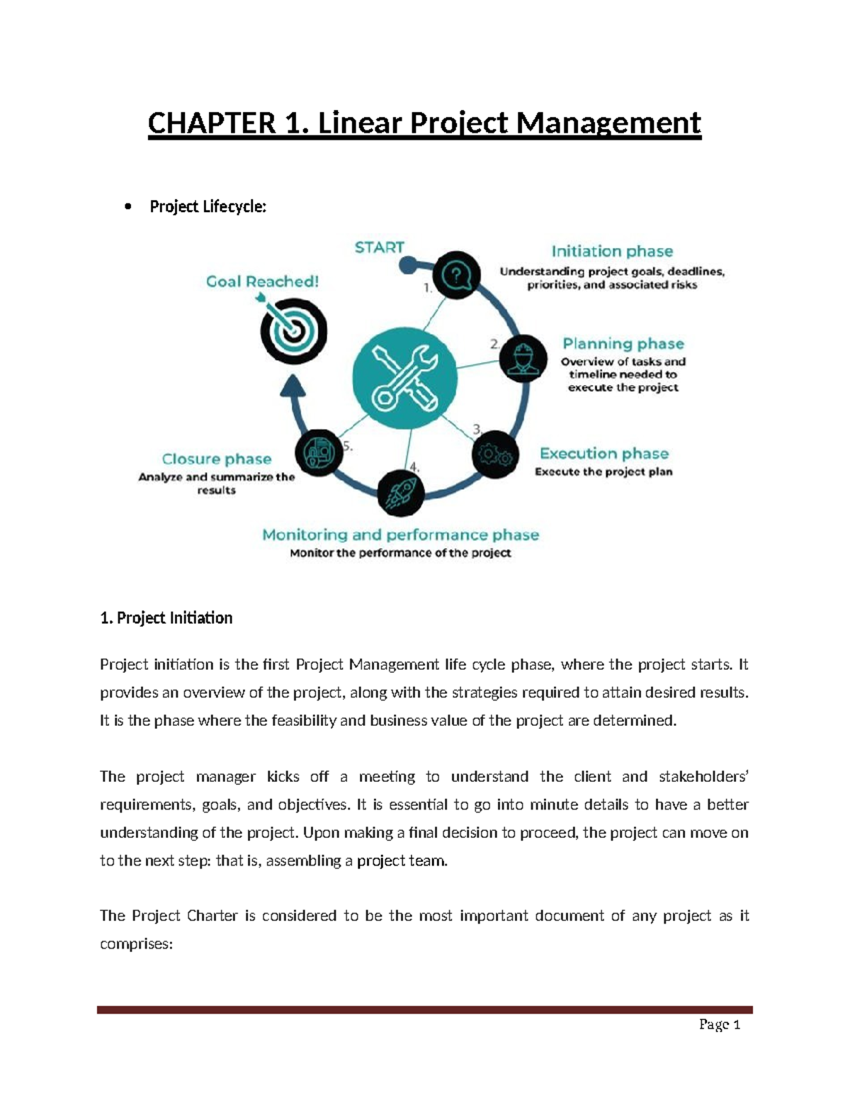 Unit1 Linear Proj Mgmt Notes - CHAPTER 1. Linear Project Management ...