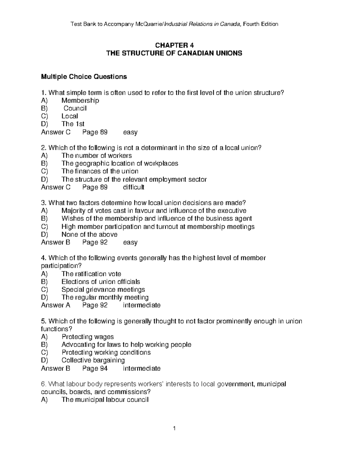 Chapter 4- questions - sample question - CHAPTER 4 THE STRUCTURE OF ...