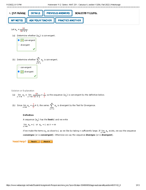Homework 6.2 Volumes - MAT 231 - Calculus II, section 13254, Fall 2022 ...