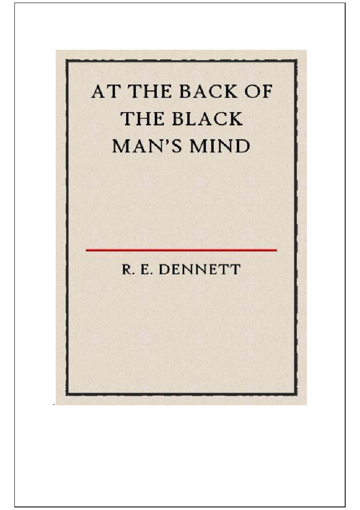 At The Back Of The Black Mans Mind - . AT THE BACK OF THE BLACK MAN'S ...