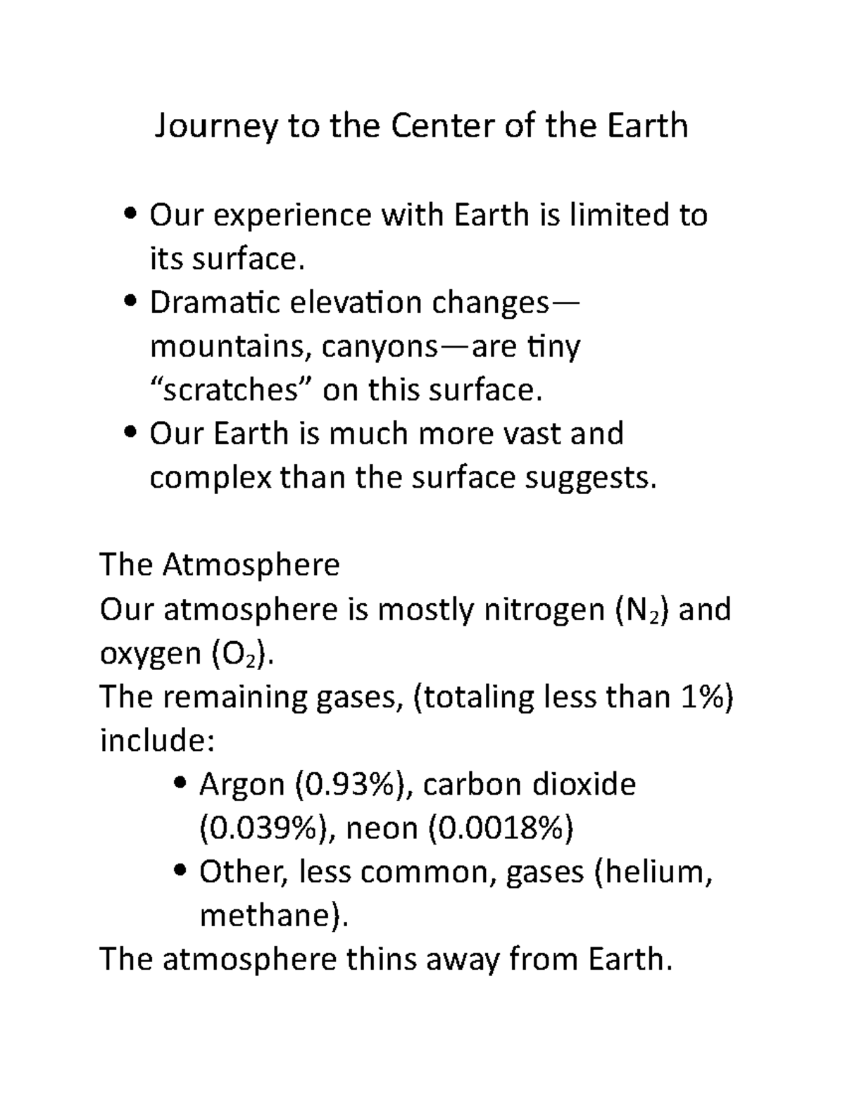 Journey to the Center of the Earth - Dramatic elevation changes ...
