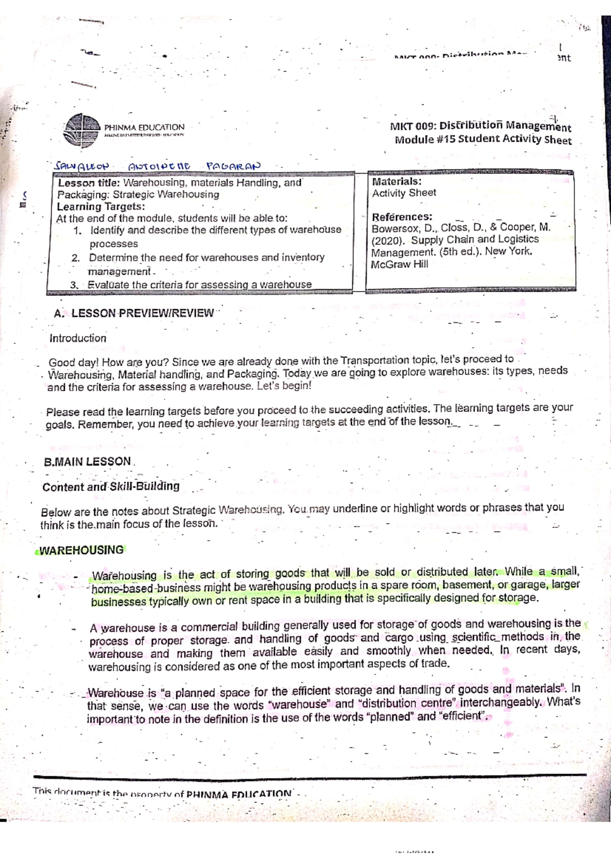 distribution management - Studocu