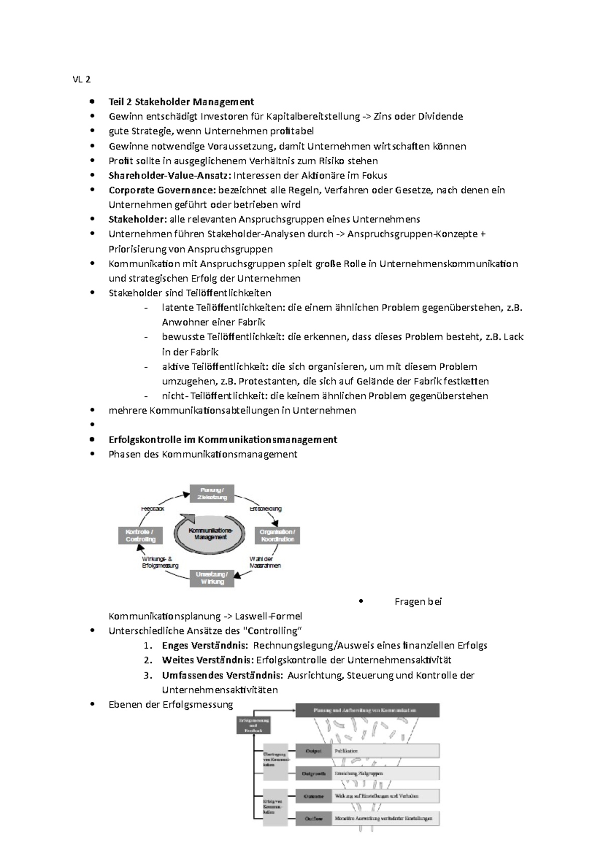 Kommunikationsmanagement - Zusammenfassung der Vorlesung - VL 2 Teil 2 ...
