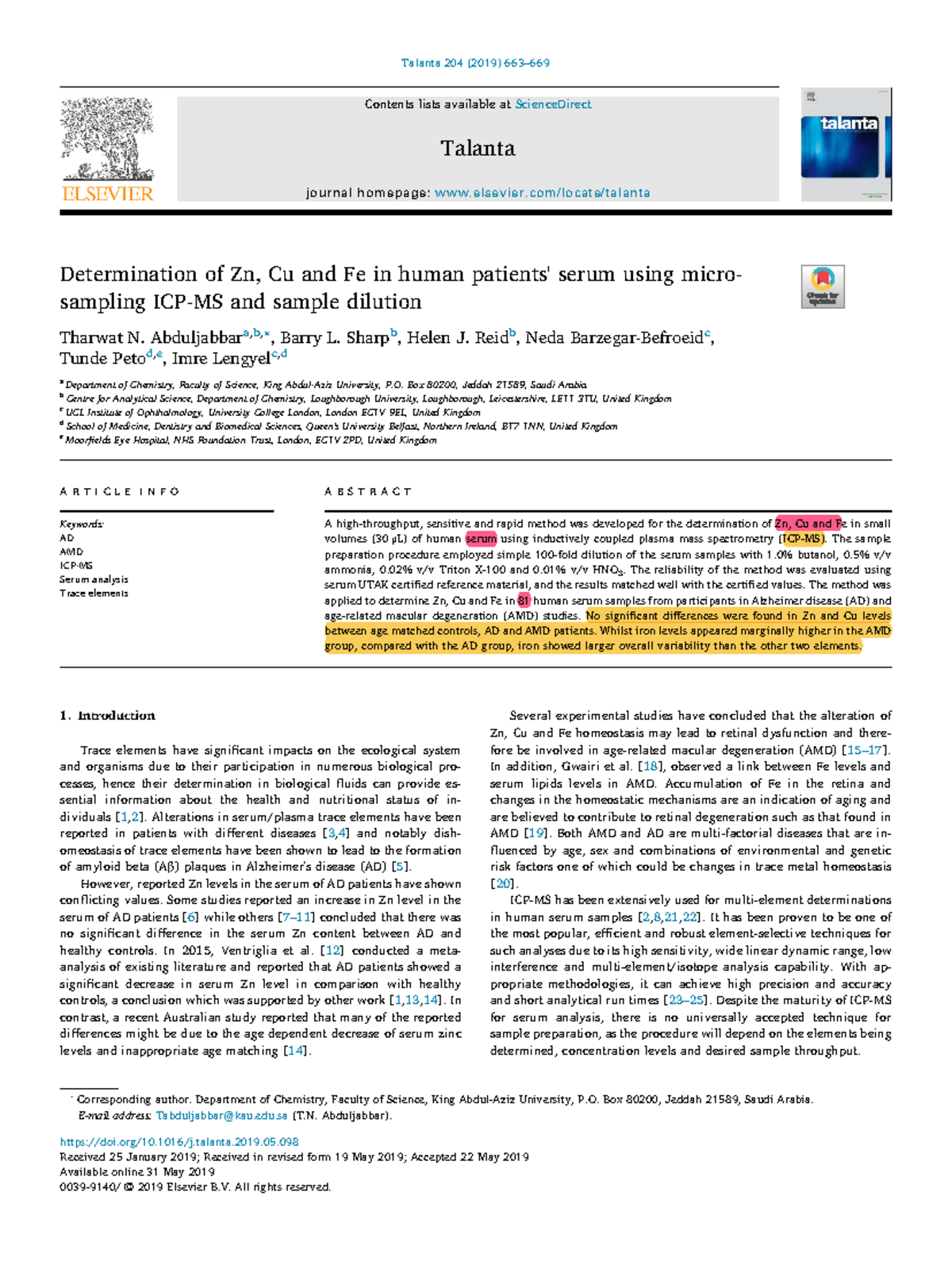 Abduljabbar 2019 - ####### Contents lists available at ScienceDirect ...