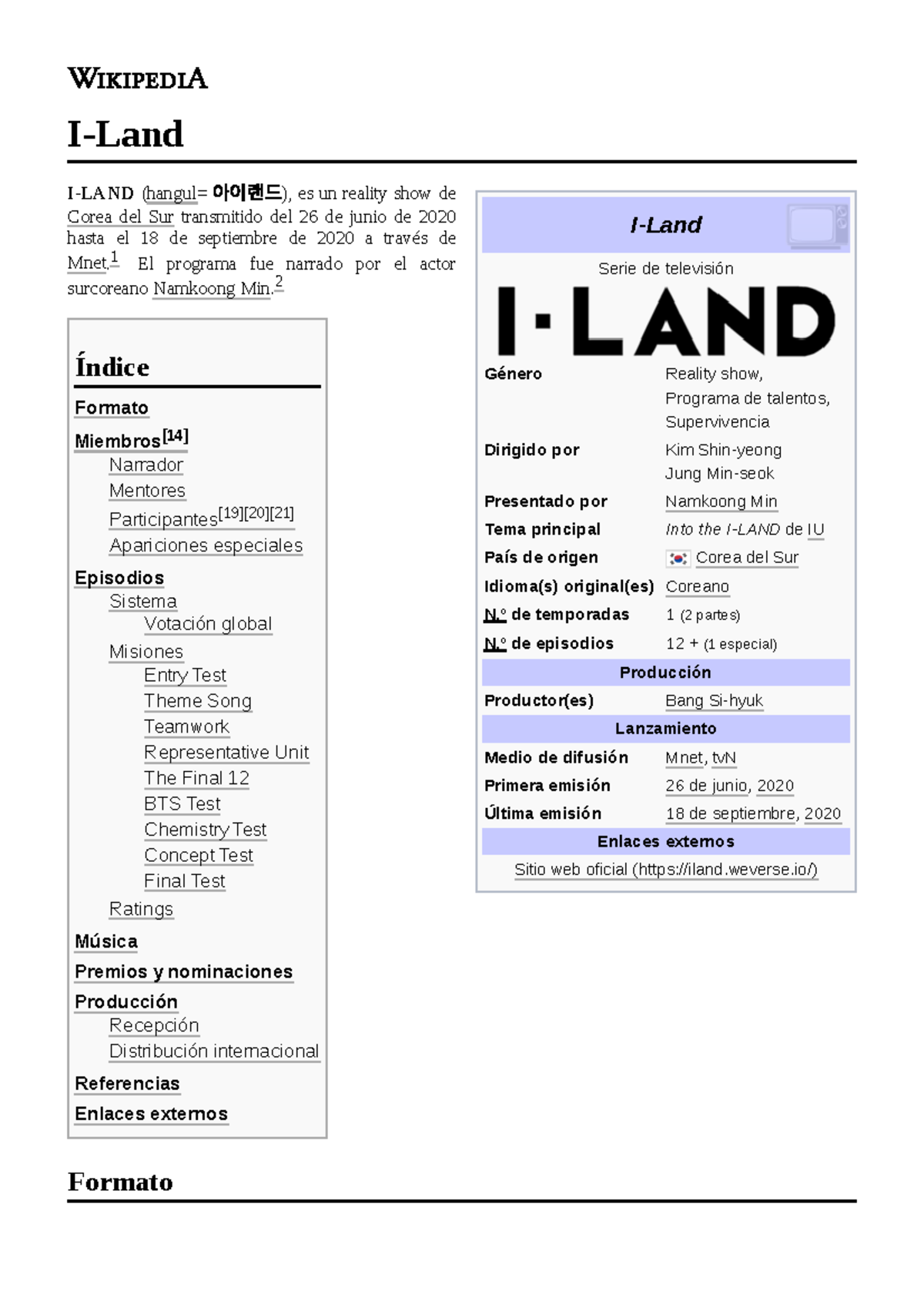 I-Land - Programa de supervivencia - I-Land Serie de televisión Género Reality show, Programa de ...
