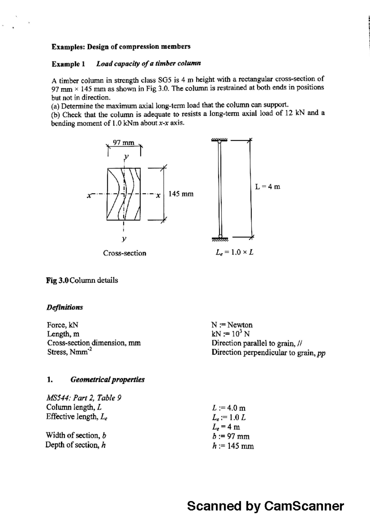 Examples of compression member copy - Design of Steel and Timber ...