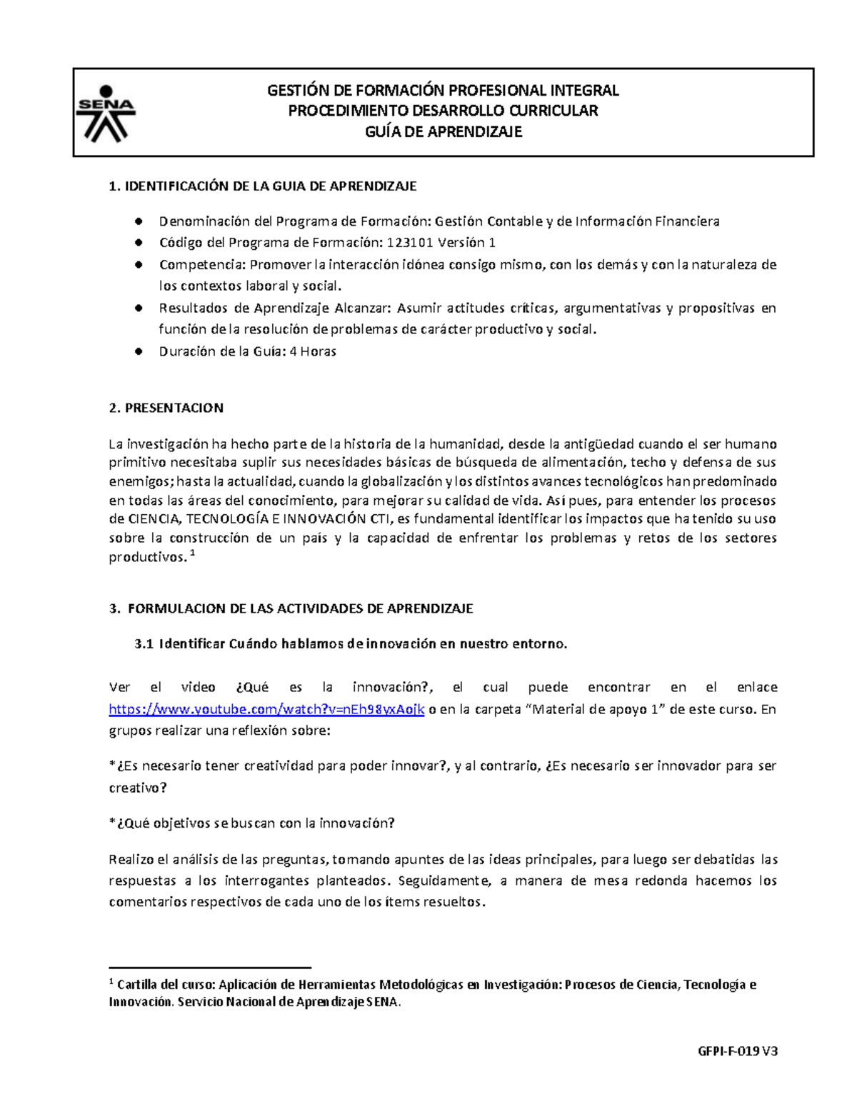 Guia De Aprendizaje Investigaciòn - GESTIÓN DE FORMACIÓN PROFESIONAL INTEGRAL PROCEDIMIENTO ...