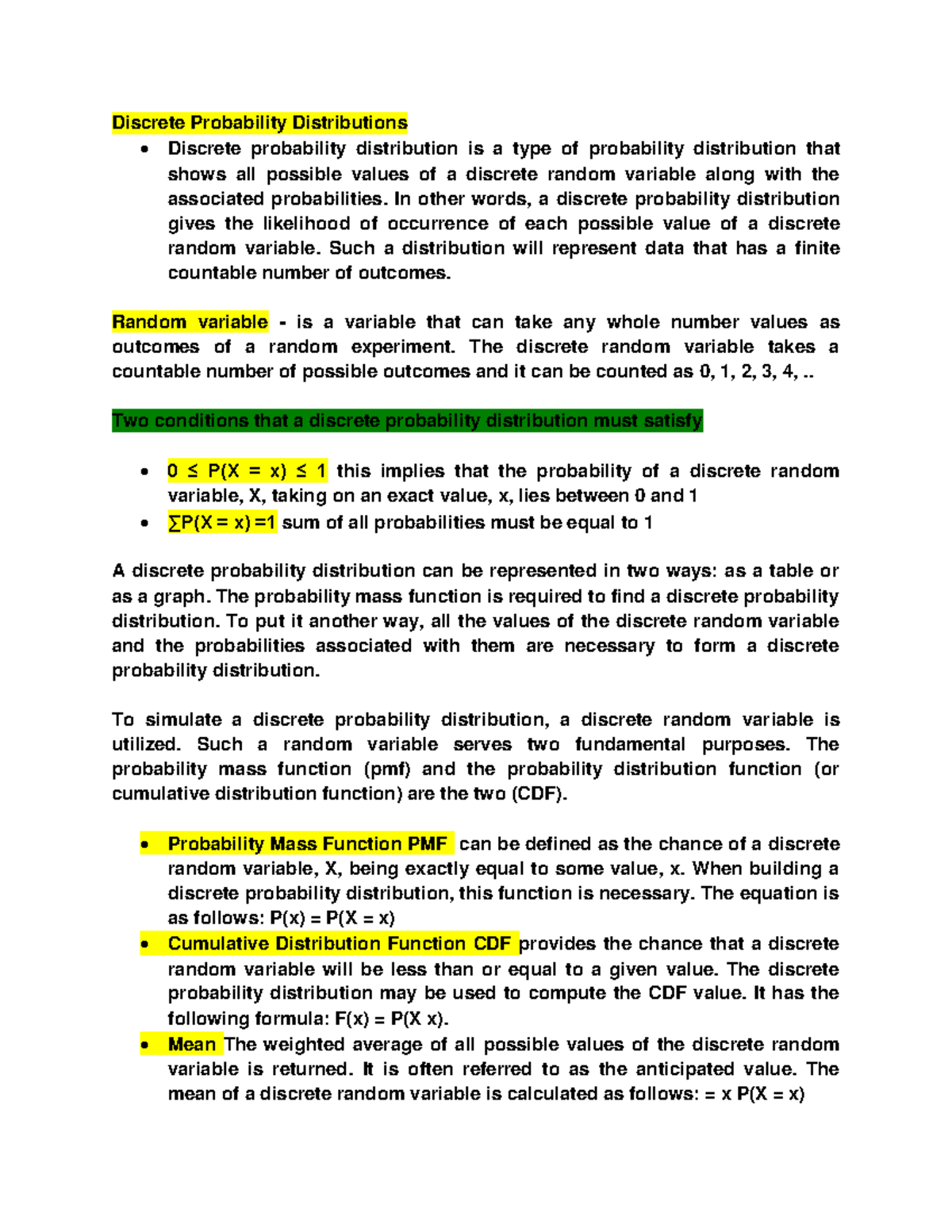 Discrete Probability Distributions - In other words, a discrete ...