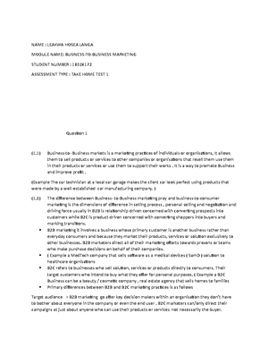 Business Studies NSC P1 Memo Nov 2022 Eng - Exam Paper Portal S T U D Y ...