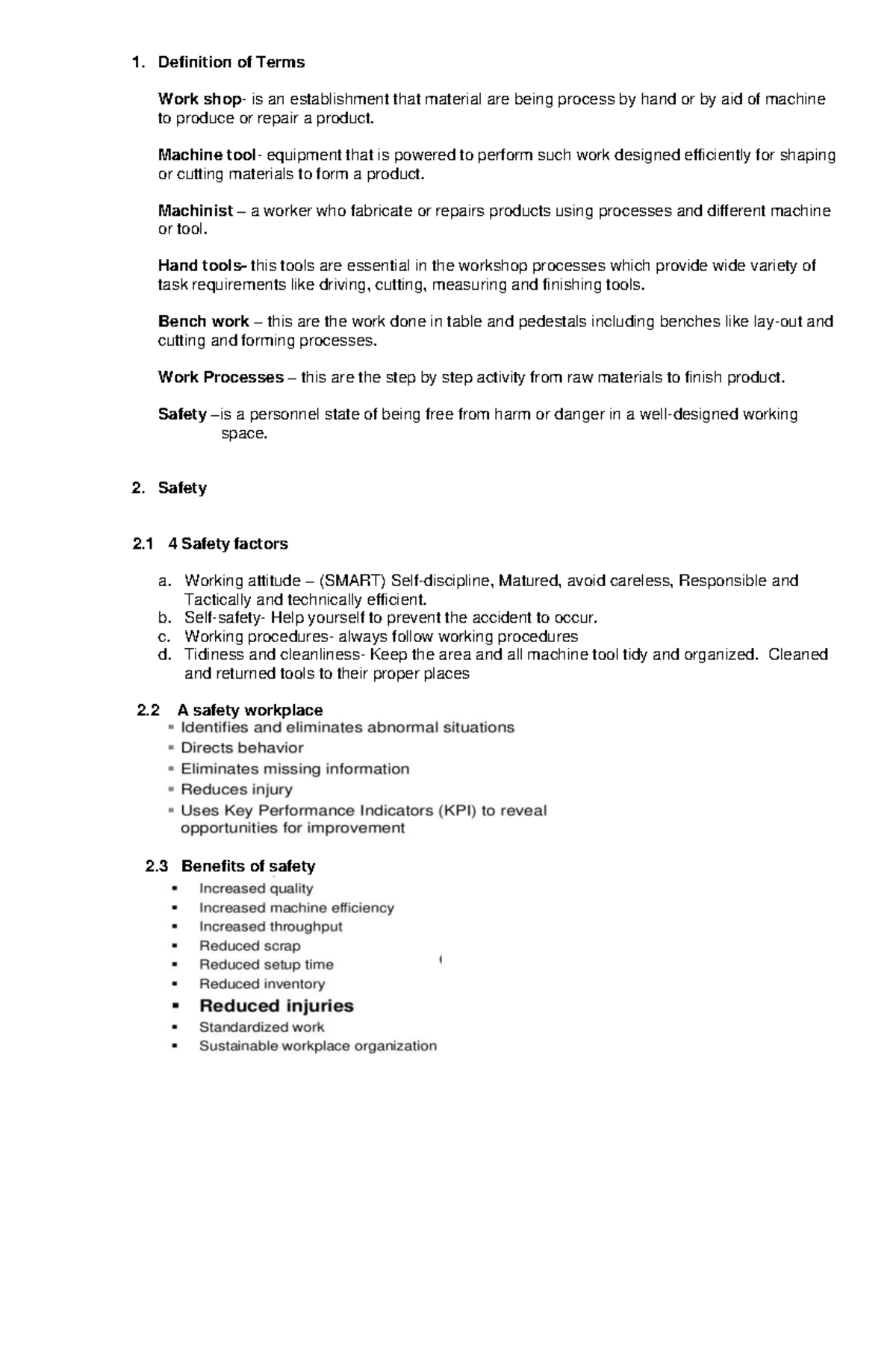 Workshop Theory AND Practice 1 - Definition of Terms Work shop- is an ...