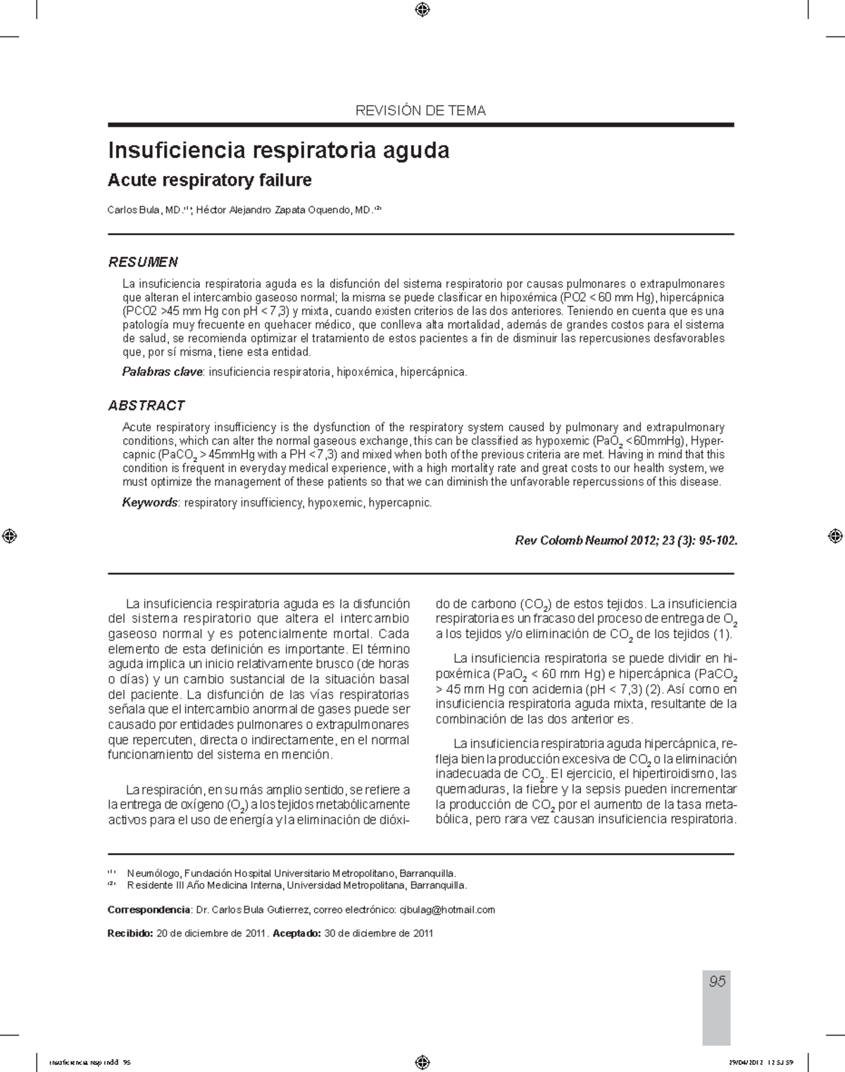 Insuficiencia respiratoria - Insuficiencia respiratoria aguda Acute ...